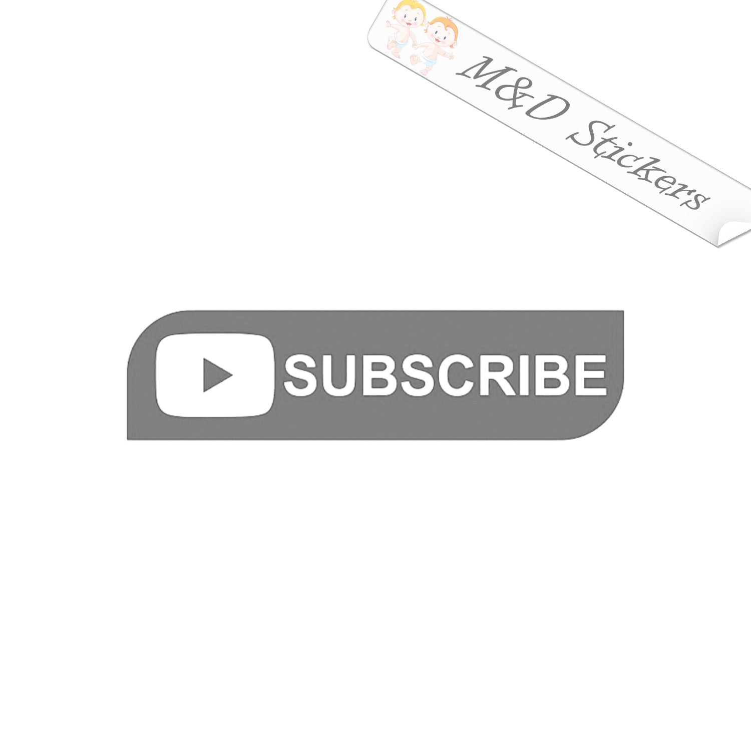 Subscribe Button (4.5" - 30") Vinyl Decal in Different colors & size f ...