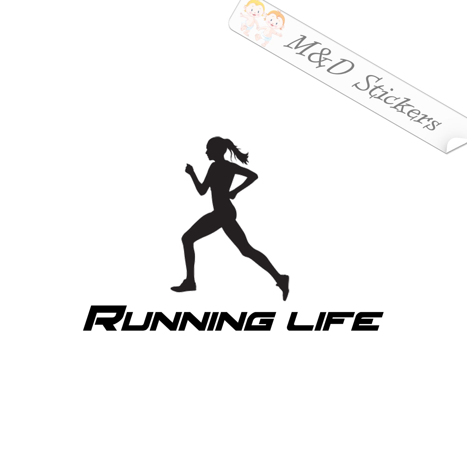 2x Running Life Sport Vinyl Decal Sticker Different colors & size for ...