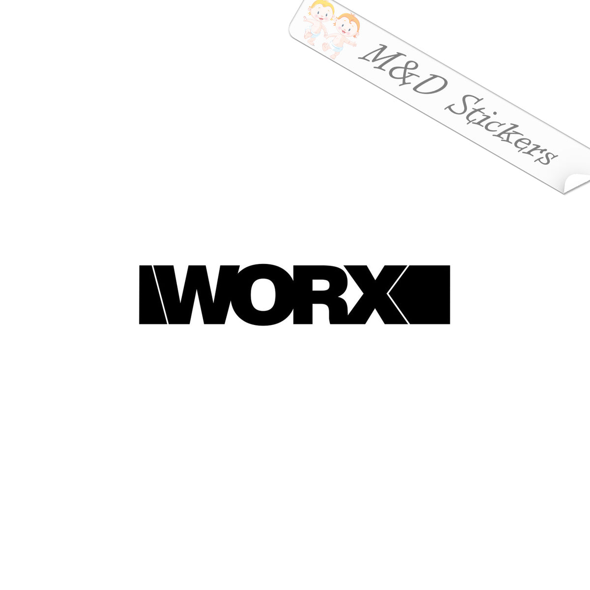 2x Worx Logo Vinyl Decal Sticker Different colors & size for Cars/Bike ...